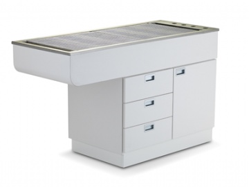 Shor-line tub table left hand knee space, 904.4000.11 - Jan F Andersen